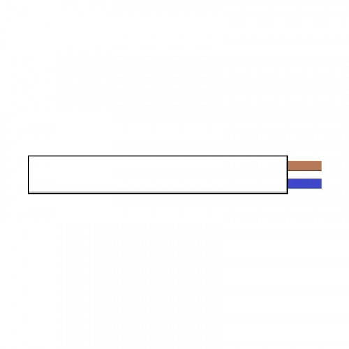 10 METER OVAALSNOER 2X0,75QMM WIT